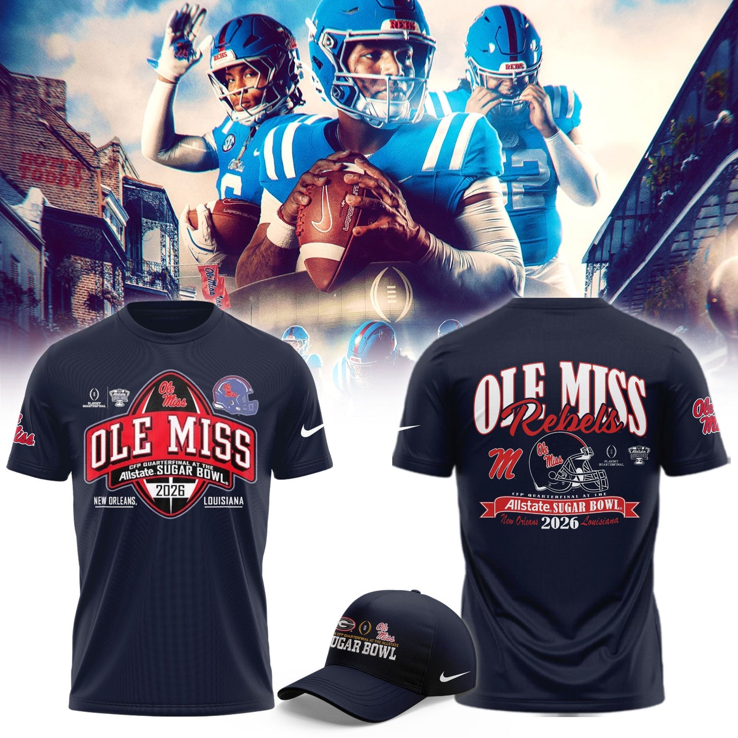 Ole Miss Rebels 2026 AllState Sugar Bowl Champions Limited Shirt ...
